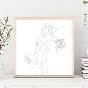 Photo to Drawing Line Art Portrait Customised Line Artwork Custom ...