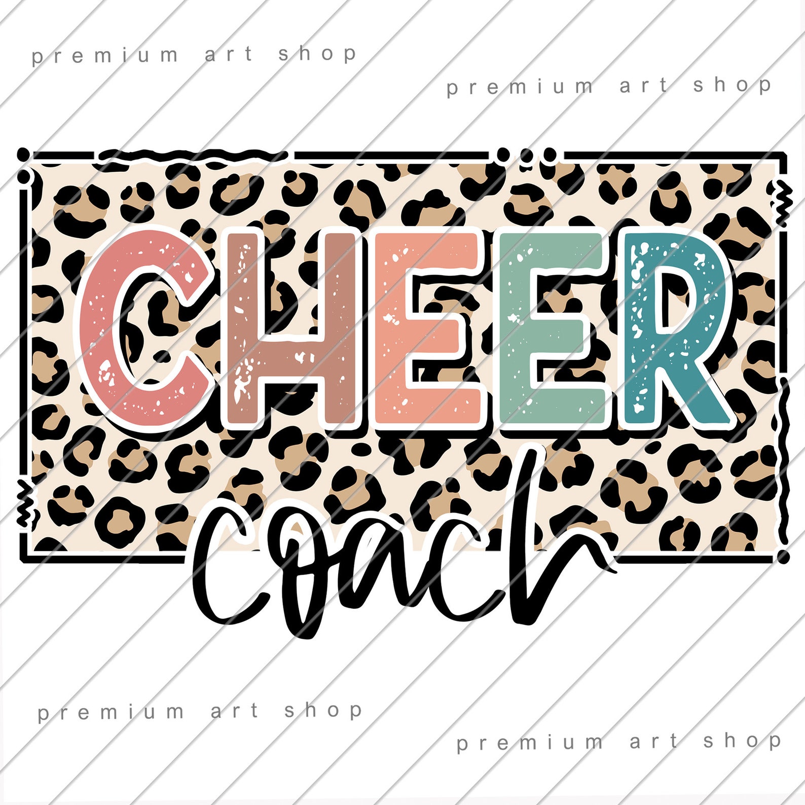 Cheer Coach Sublimation Design Download, Cheer Coach Leopard PNG, Cheer ...