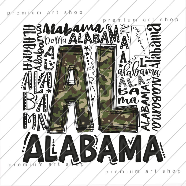 Alabama PNG, Alabama Sublimation Design Download, Alabama State, AL ...