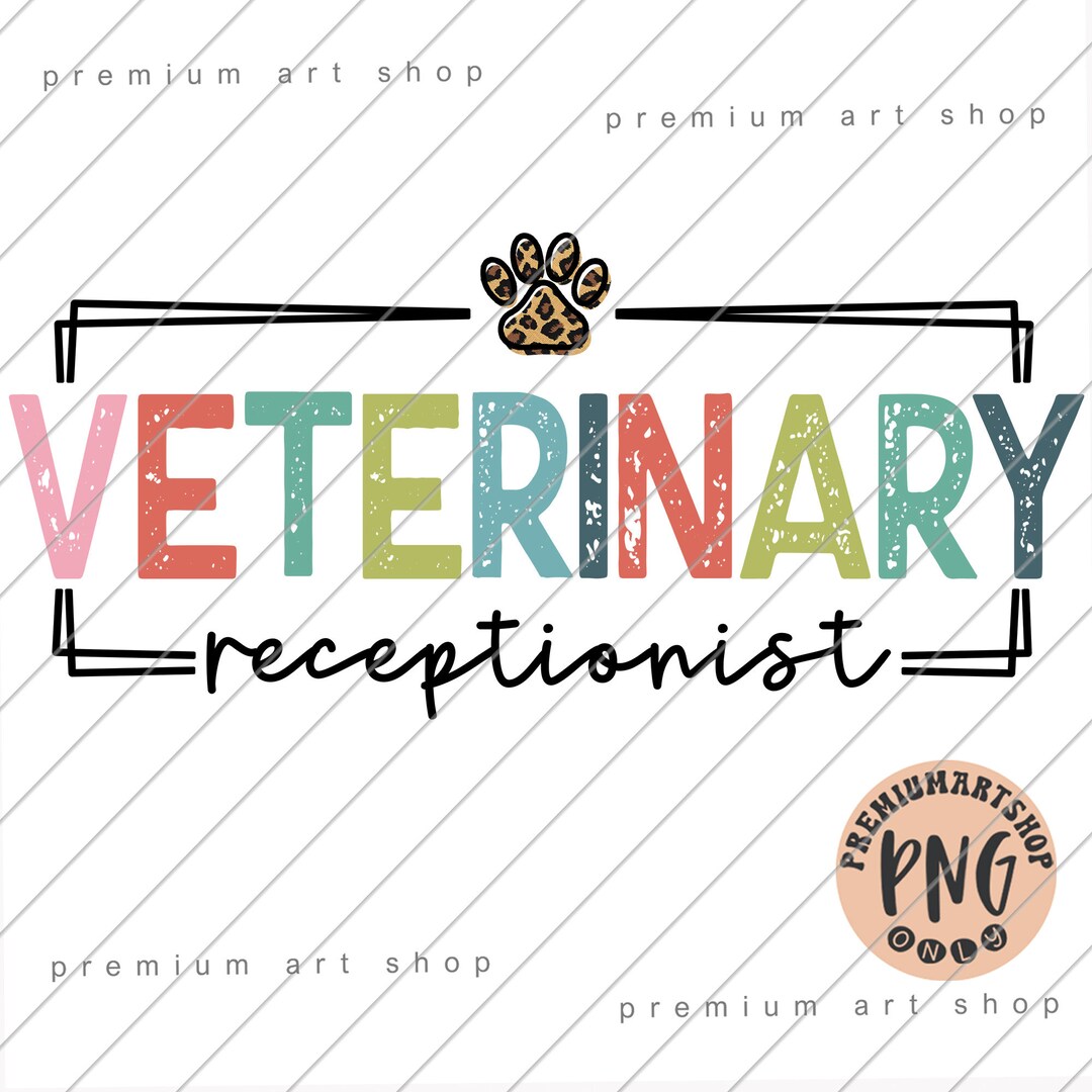 Veterinary Receptionist PNG: Vet Secretary Sublimation Design (digital ...