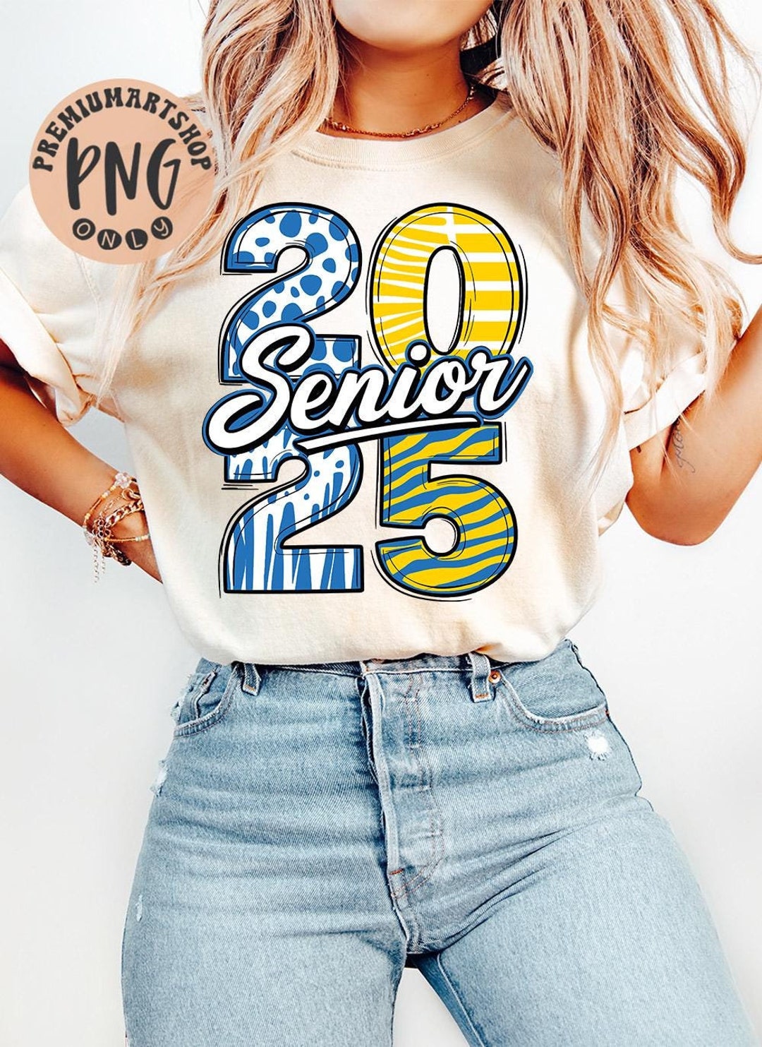 Senior 2025 Blue Yellow Png, Senior 2025 Png, Blue Yellow Senior 2025 ...