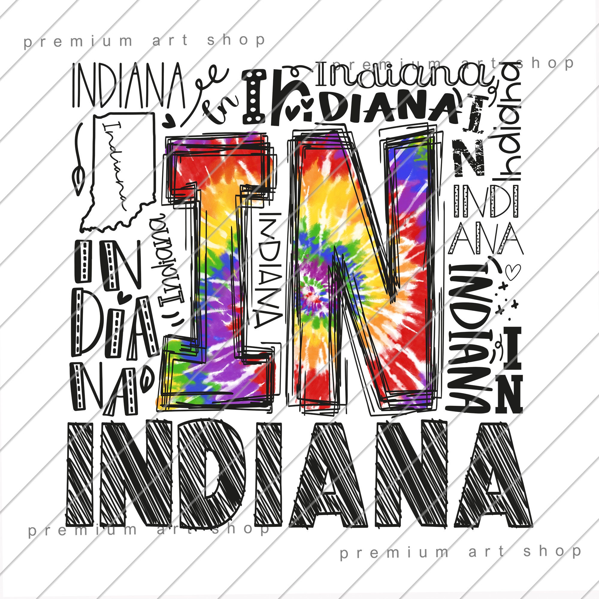Indiana PNG Indiana Sublimation Design Download Indiana | Etsy