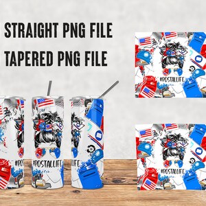 Postal Life Tumbler Sublimation Design: Seamless 20oz Skinny Tumbler ...