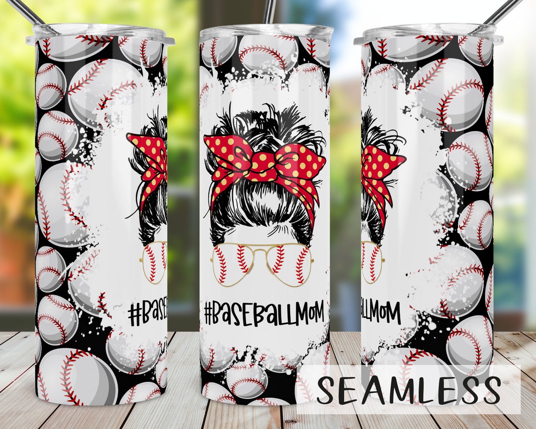 Baseball Mom Tumbler Sublimation Design Download Seamless - Etsy