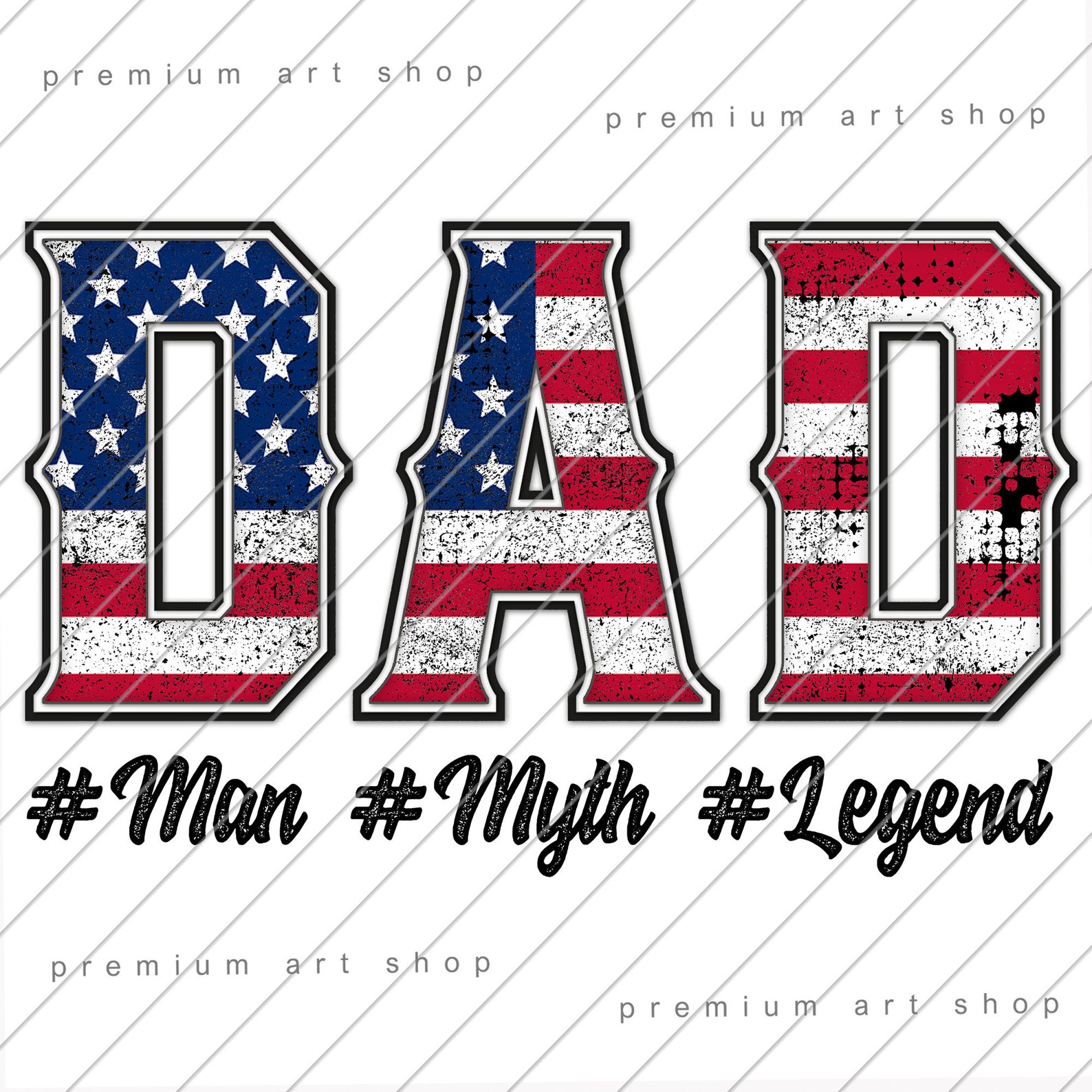 Fathers Day PNG American Flag Dad Sublimation Design - Etsy