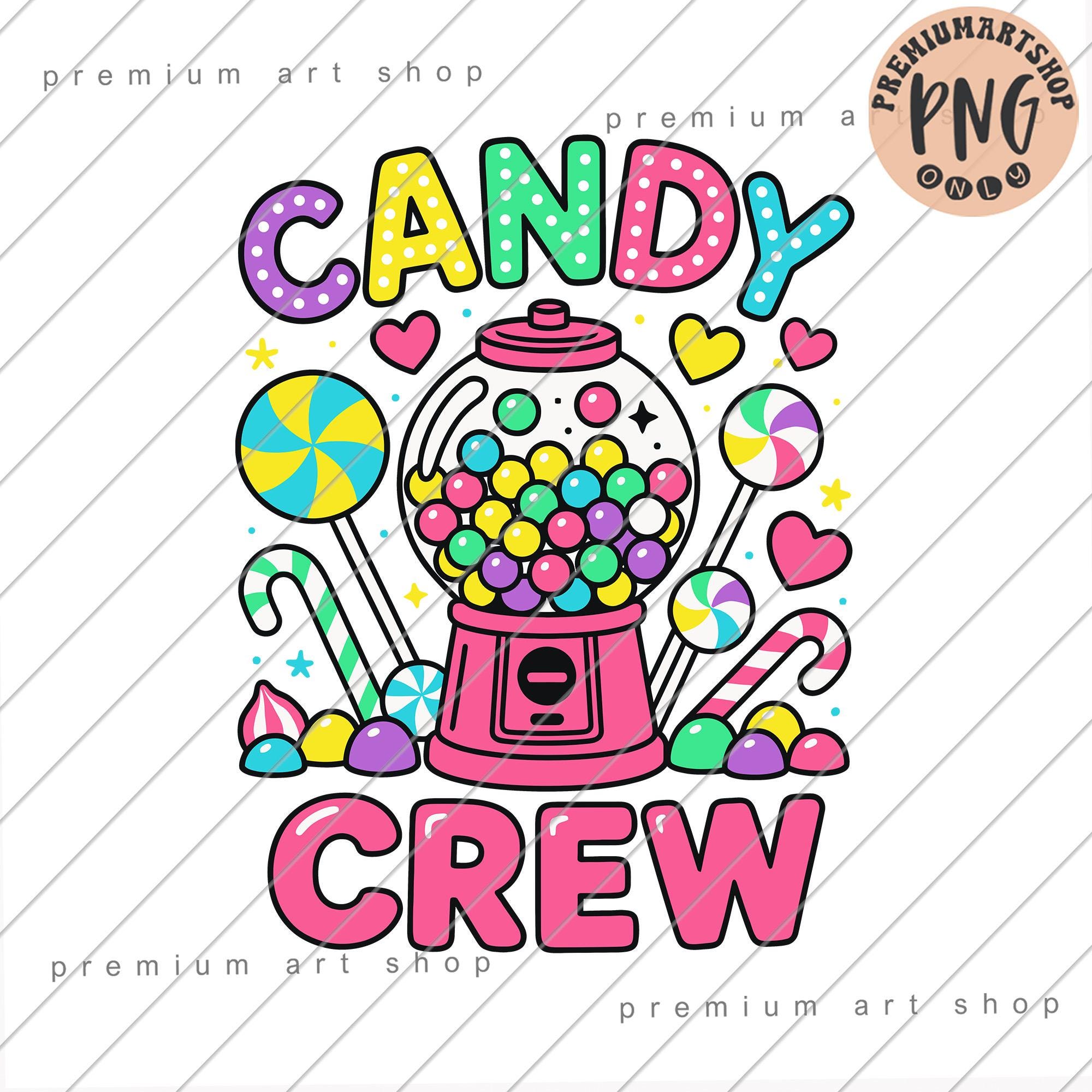 Candy Crew PNG: Sweet Party Sublimation Design (digital Download) - Etsy