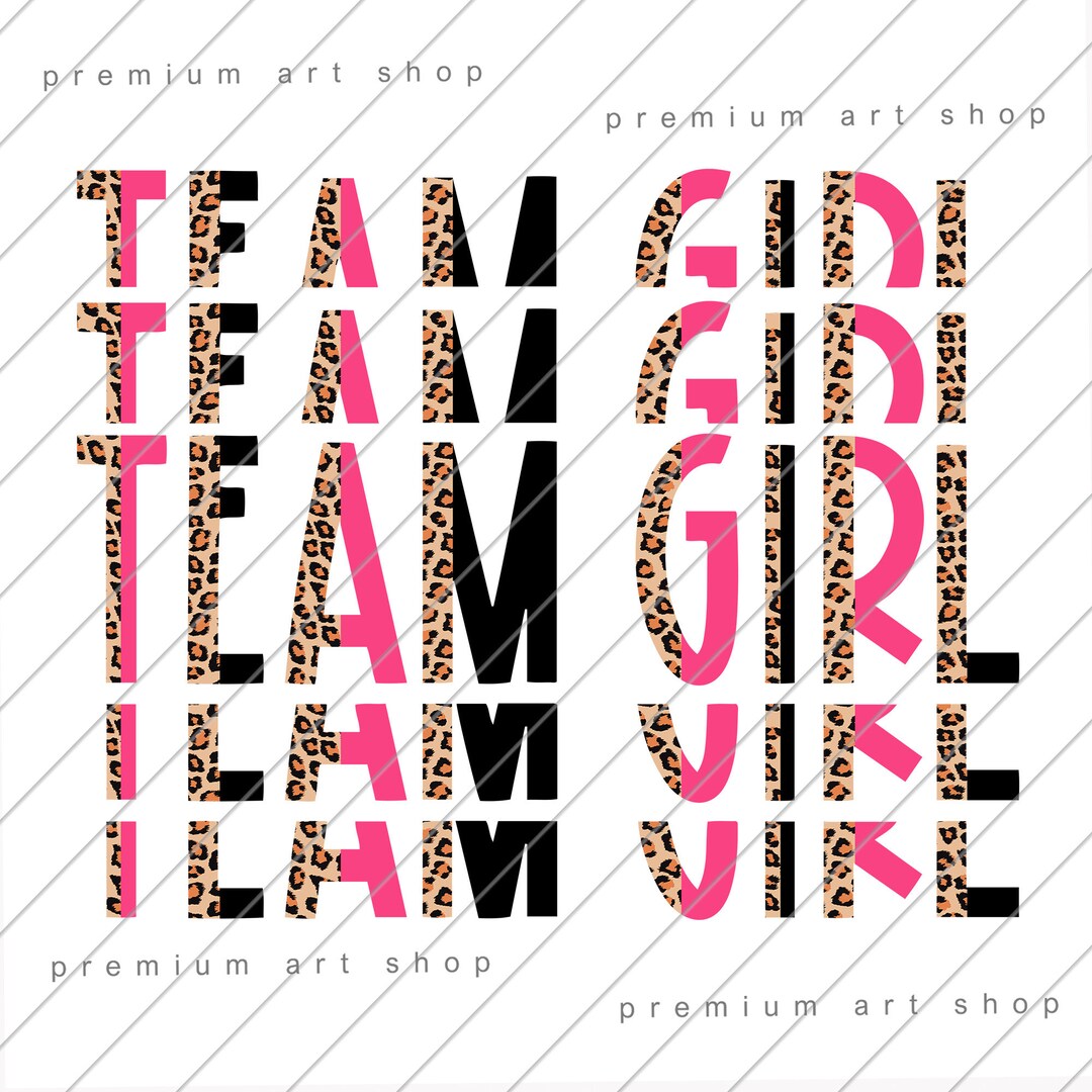 Team Girl PNG: Gender Reveal Sublimation Design (digital Download) - Etsy
