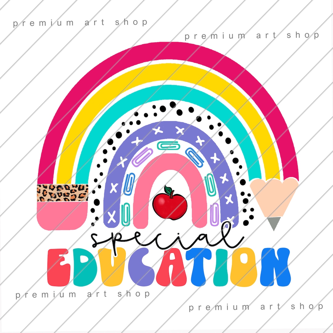 Special Education Rainbow Back to School Png, Special Education Teacher ...