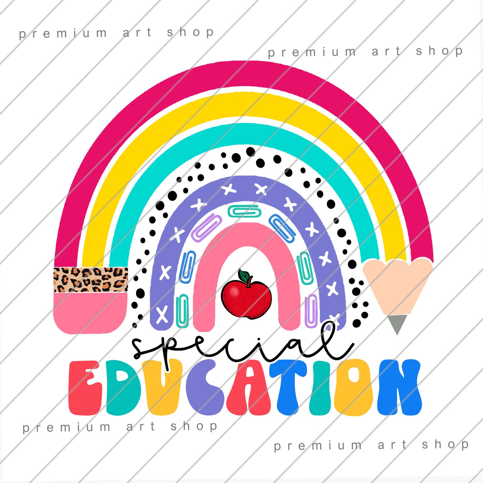 Special Education Rainbow Back to School Png, Special Education Teacher ...