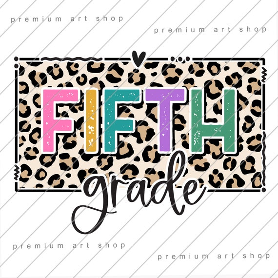 Fifth Grade Back to School PNG Fifth Grade Sublimation Design - Etsy