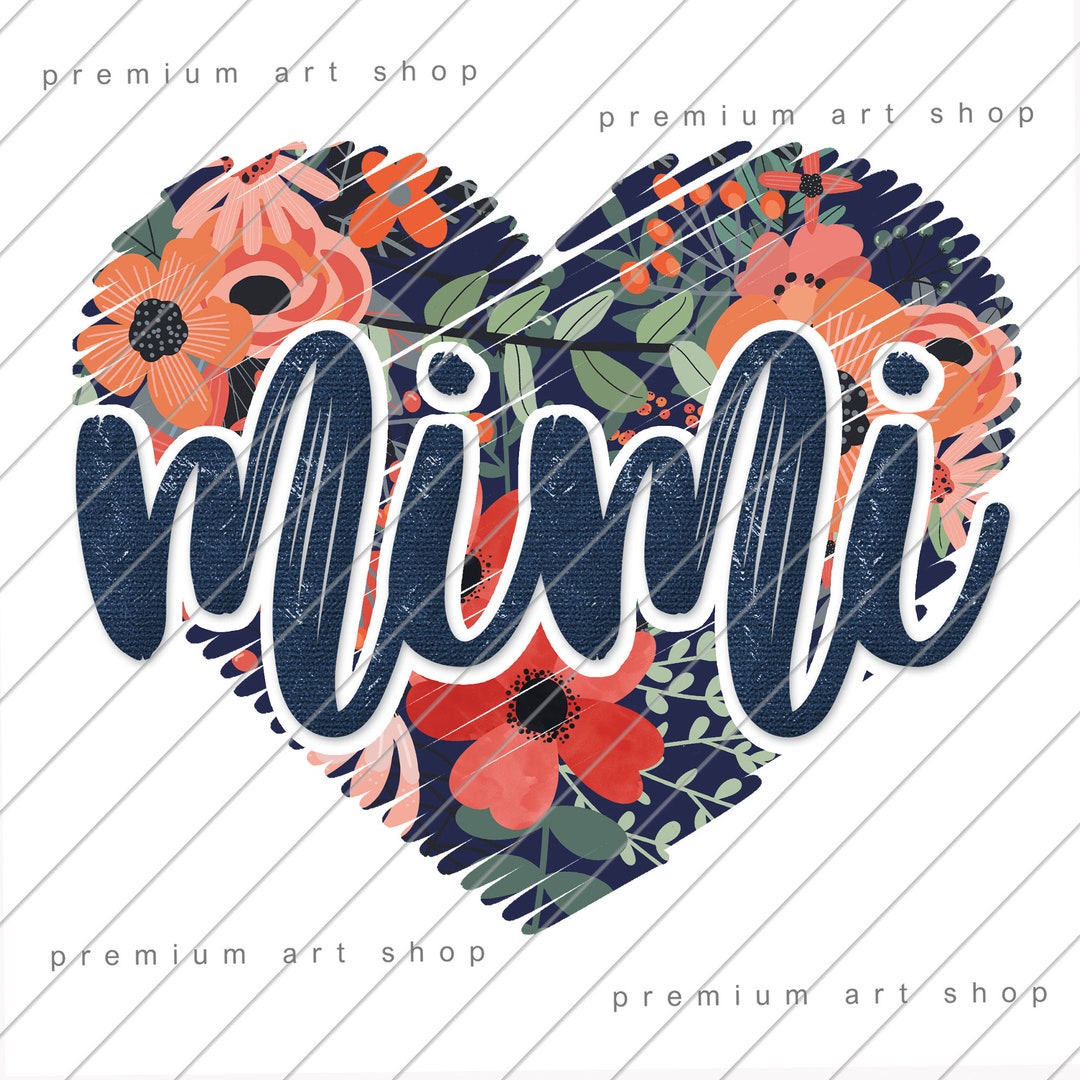 Mimi Floral PNG, Mothers Day PNG, Blessed Mimi Sublimation Design ...