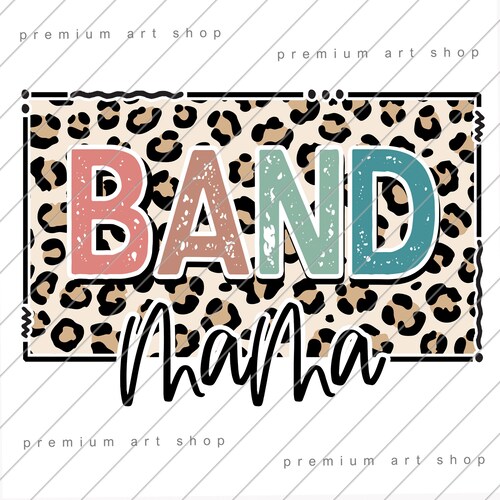 Band Mom PNG Black Mom Leopard Sublimation Design Downloads - Etsy