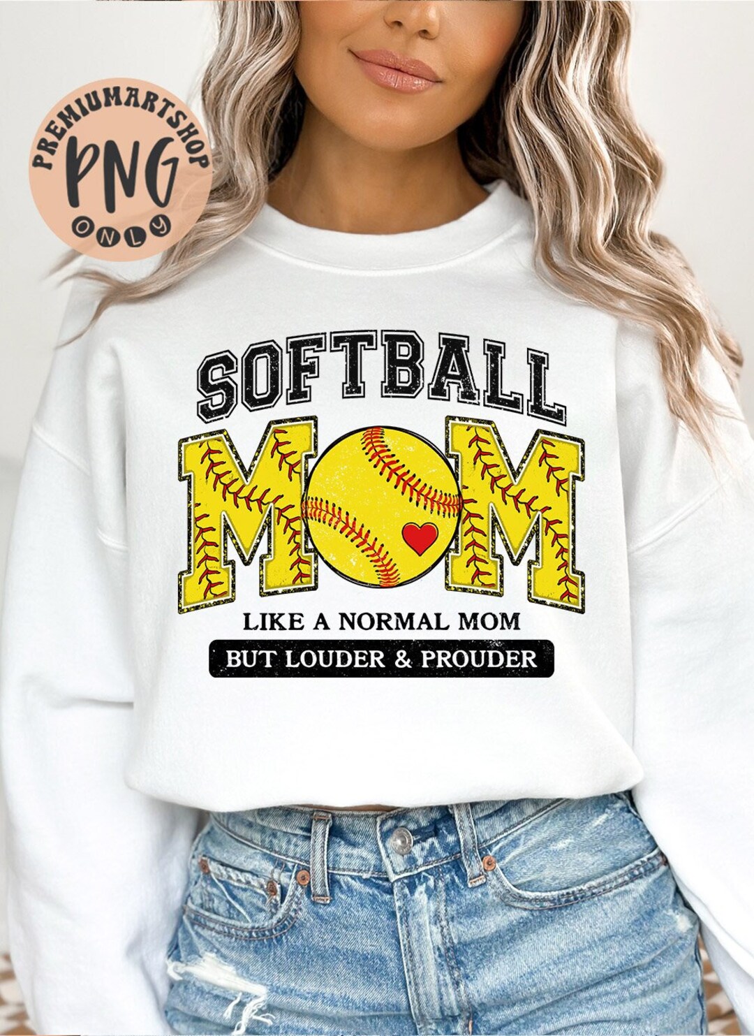 Softball Mom PNG, Softball Mom Like A Normal Mom PNG, Loud and Proud ...