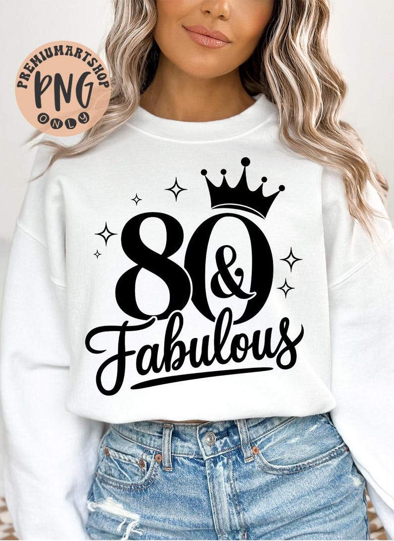 80th Birthday Queen PNG, Eighty Design (digital Download) - Etsy