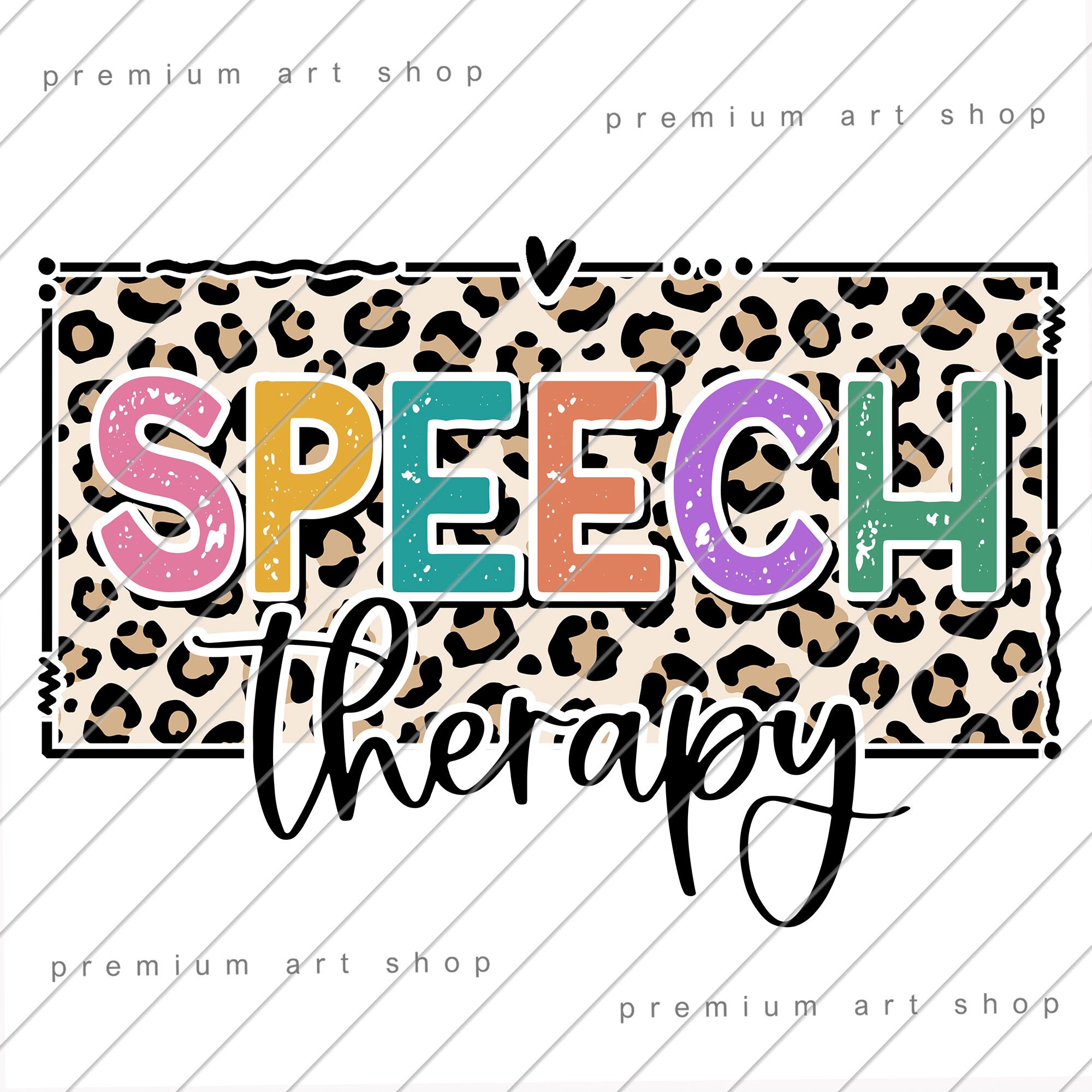 Speech Therapy Back to School PNG Speech Therapy Leopard - Etsy