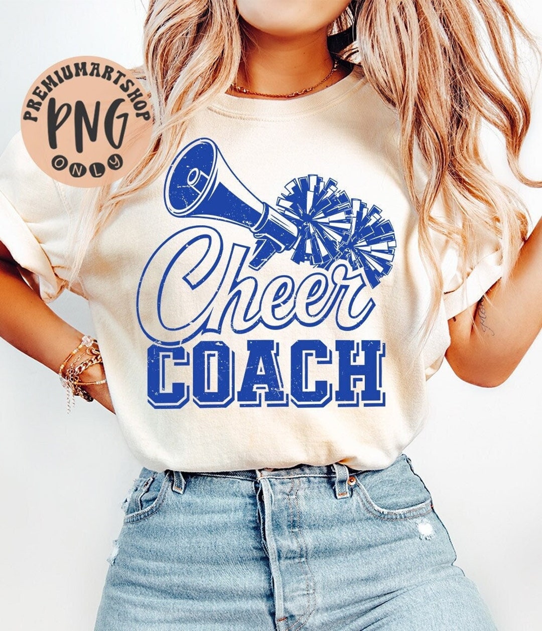 Cheer Coach Blue Png, Cheer Coach Sublimation, Cheerleader Coach Png ...