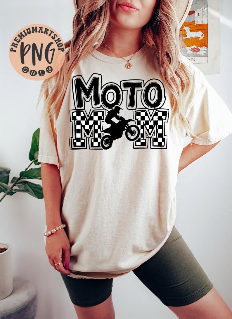 Moto Mom Checkered Design: Motocross Racing PNG (digital Download) - Etsy