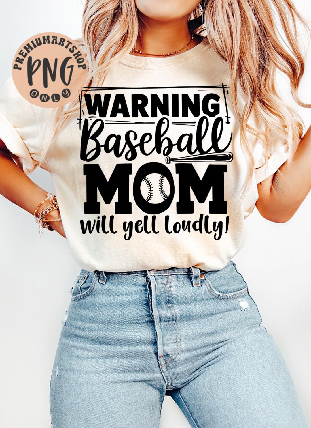 Funny Baseball Mom PNG - Loudly Yelling Design (digital Download) - Etsy