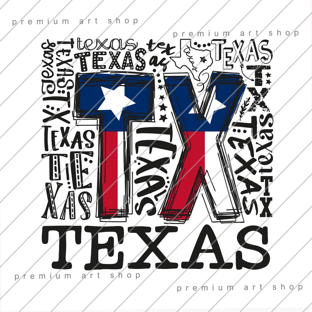 Texas Flag Sublimation Design: TX State PNG (digital Download) - Etsy