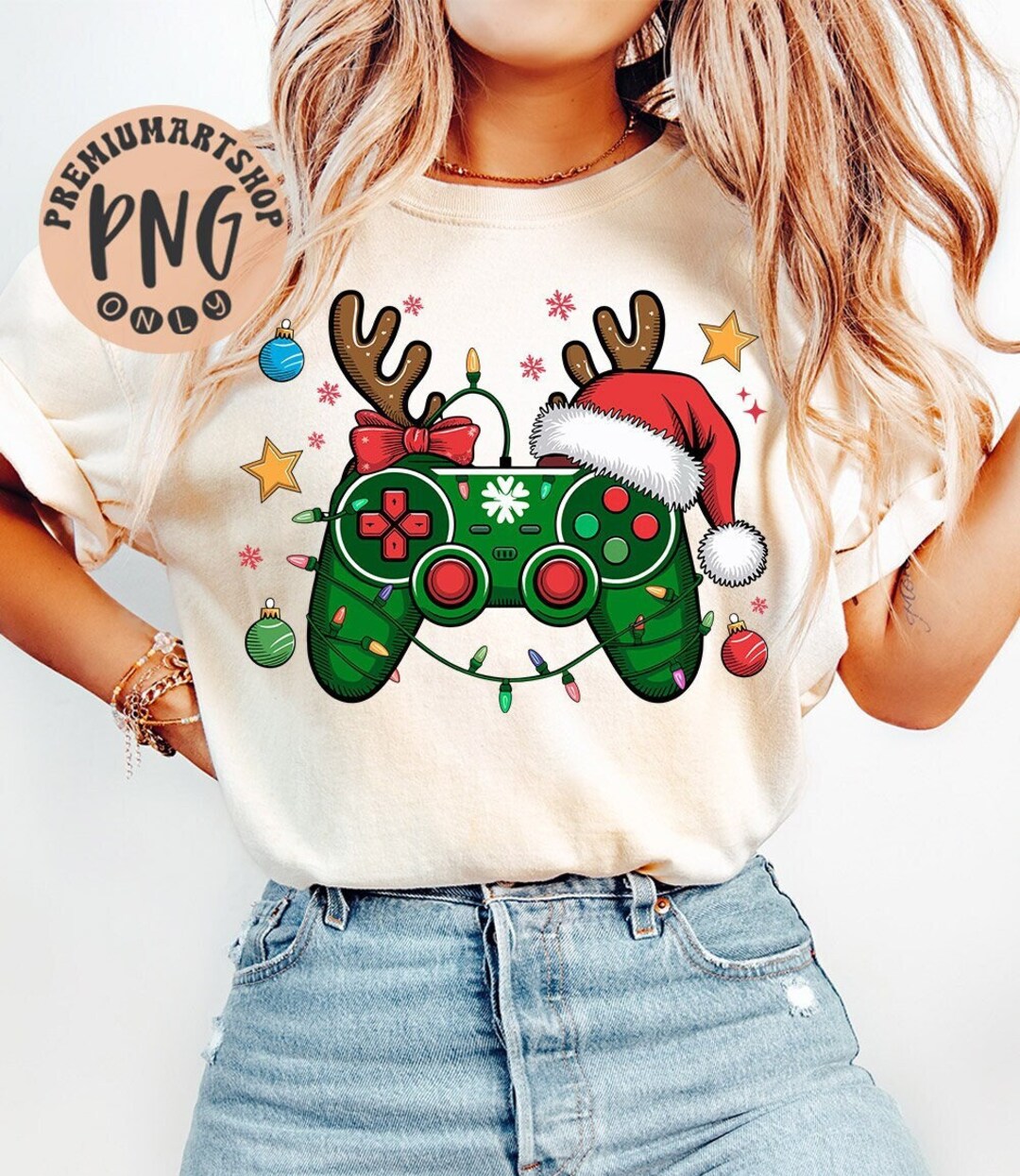 Game Controller Christmas PNG, Gamer Christmas Game Controller ...