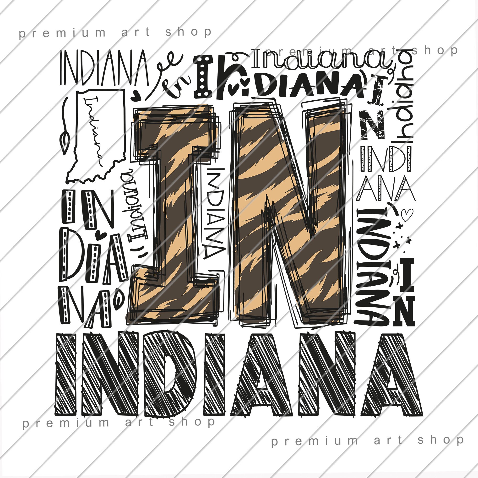 Indiana PNG Indiana Sublimation Design Download Indiana | Etsy