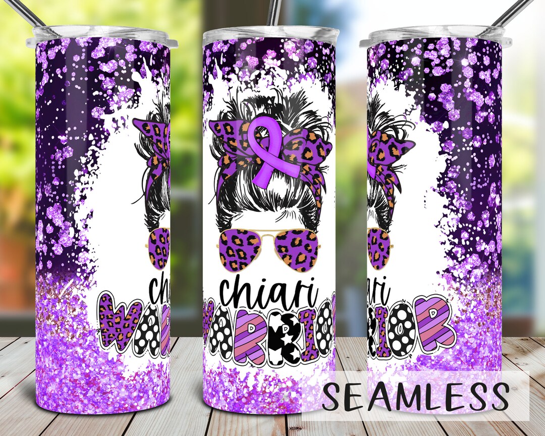 Chiari Warrior Tumbler Design: Seamless 20oz Skinny Tumbler (PNG ...