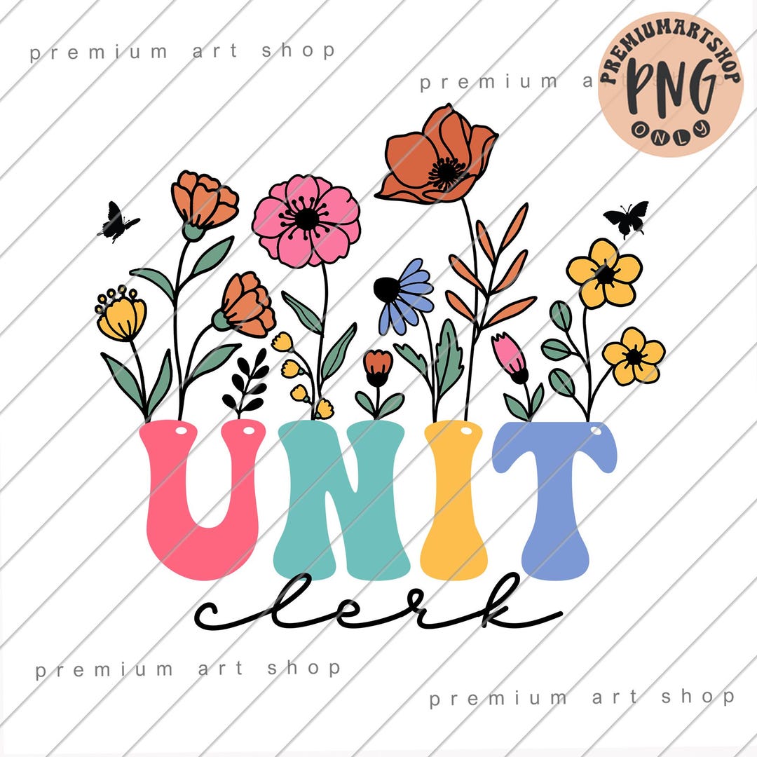Floral Unit Clerk PNG: Wildflower Design (digital Download) - Etsy