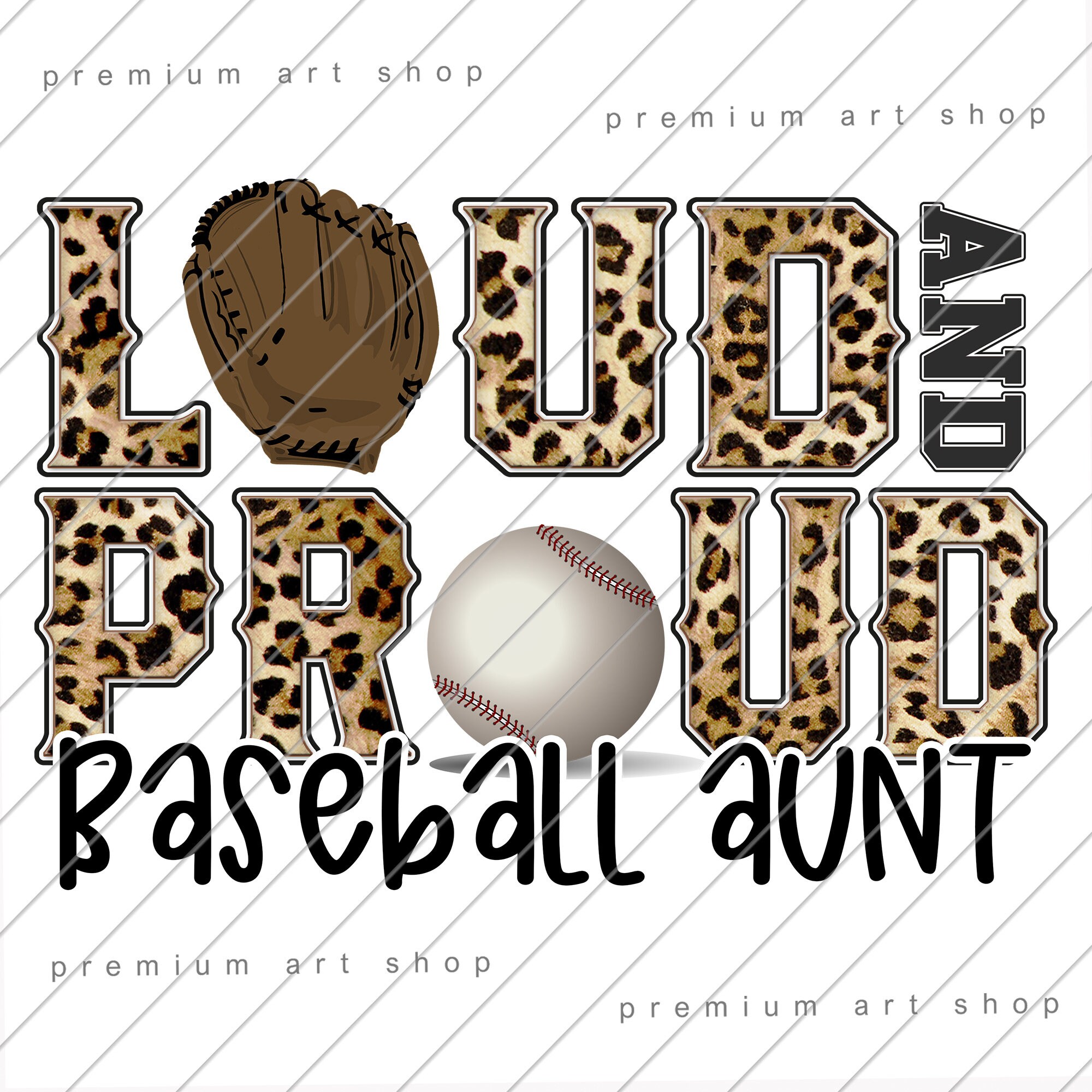 Baseball Aunt PNG, Loud and Proud Baseball Aunt Sublimation Design ...