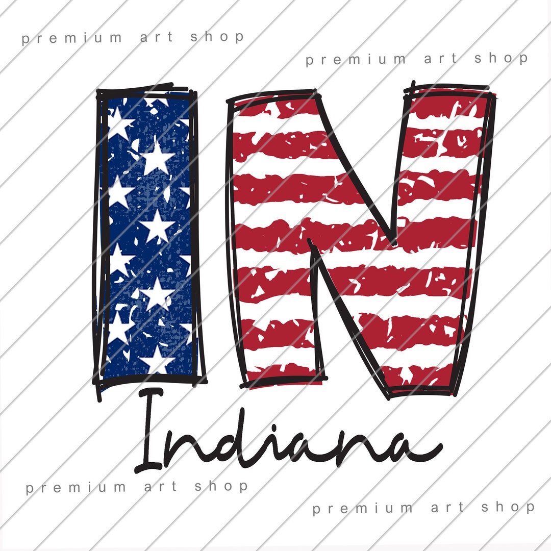Indiana 4th of July PNG, Indiana PNG, Distressed American Flag Indiana ...