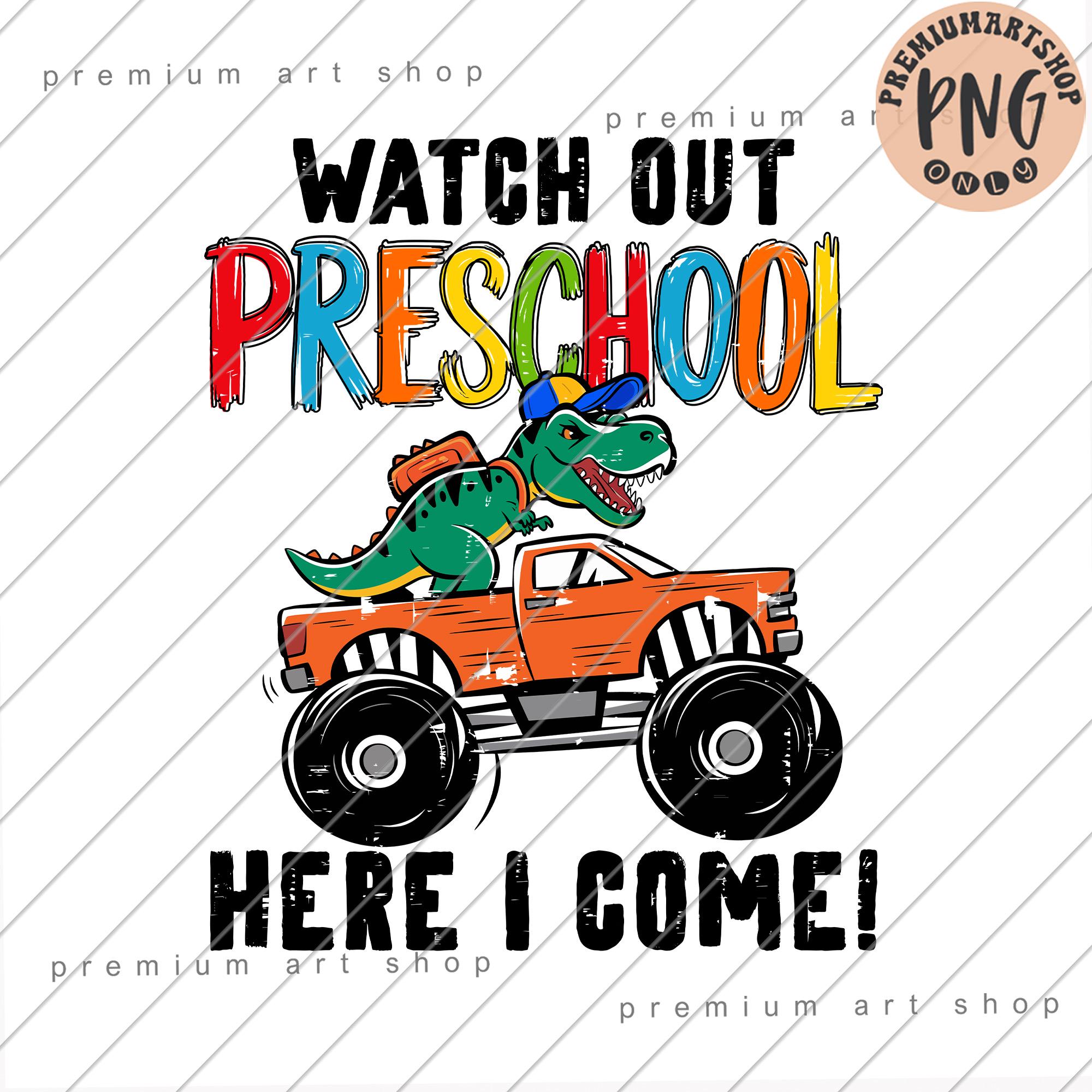 Preschool T-rex PNG: First Day of School Sublimation (digital Download ...