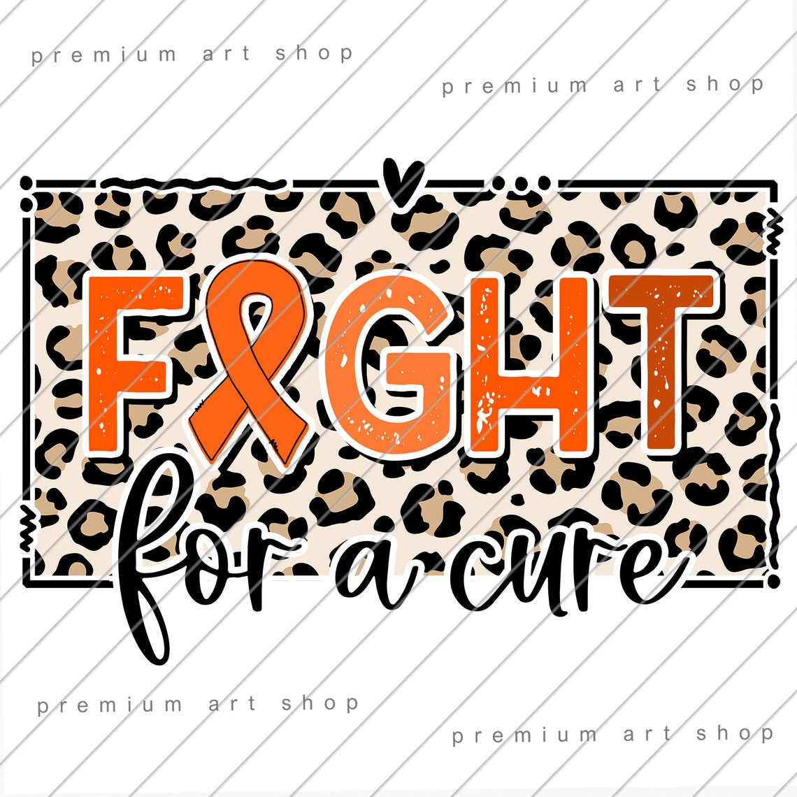 Fight for A Cure Orange Ribbon Awareness PNG Multiple - Etsy