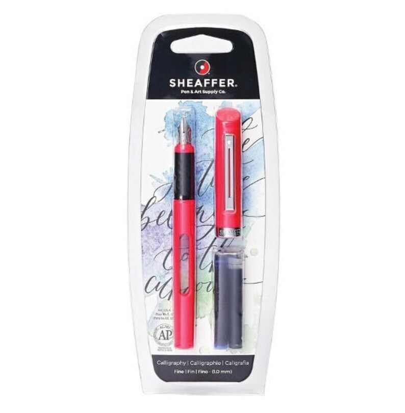 Sheaffer Calligraphy Fountain Pen - Fine 1mm Nib With Pink Barrel - Etsy