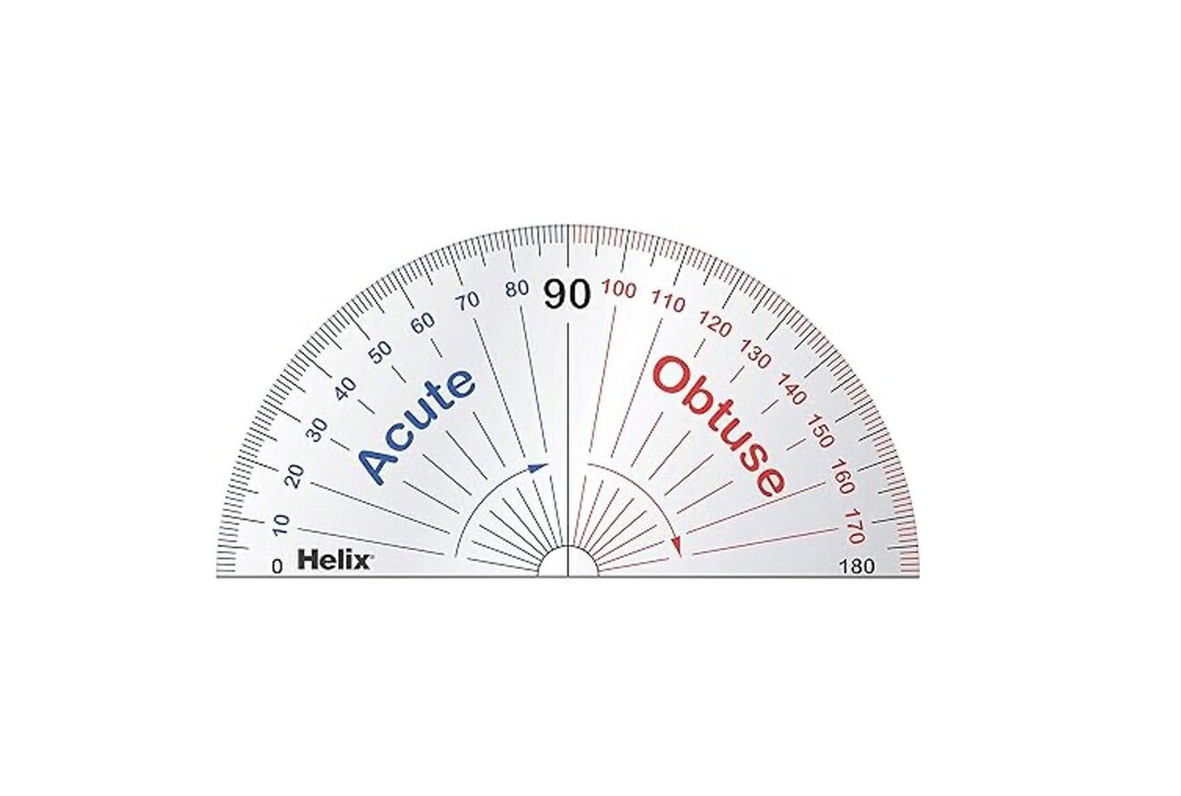 Helix Learning Protractor - Acute and Obtuse Angles Clearly Printed ...