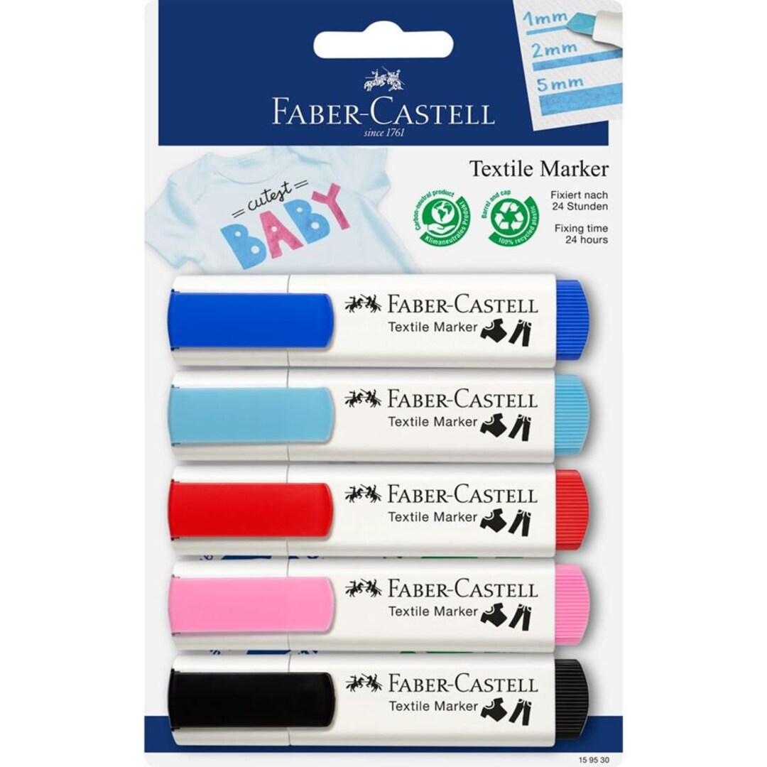 Faber Castell Textile Markers - Single or Multipack in Many Colours! - Etsy