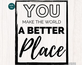 Make the World Better Svg - Etsy