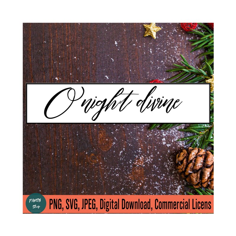 O Night Divine SVG File for Cricut Winter Decor Christmas - Etsy