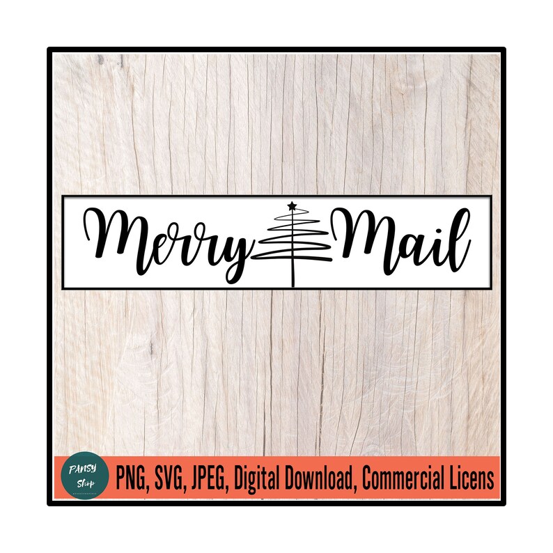 Merry Mail SVG File for Cricut, DIY Christmas Sign Digital Print ...