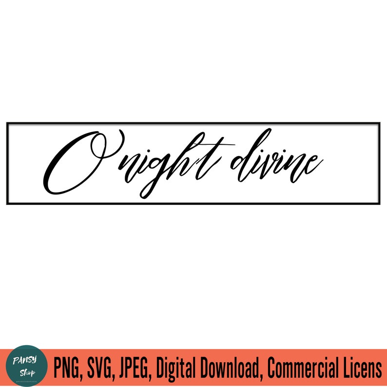 O Night Divine SVG File for Cricut Winter Decor Christmas - Etsy