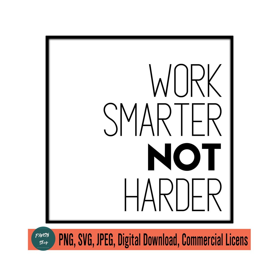 Work Smarter Not Harder Svg File for Cricut, Women's Motivational ...