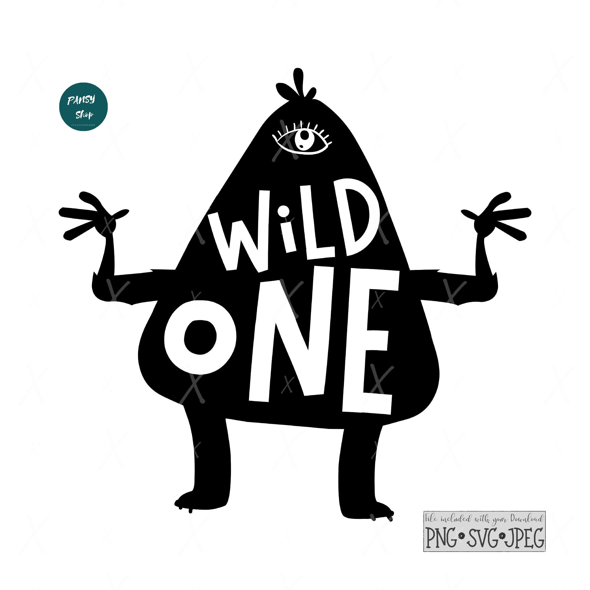 Wild One SVG File for Cricut, Family Monster Kids T-shirt Svg, Wild ...