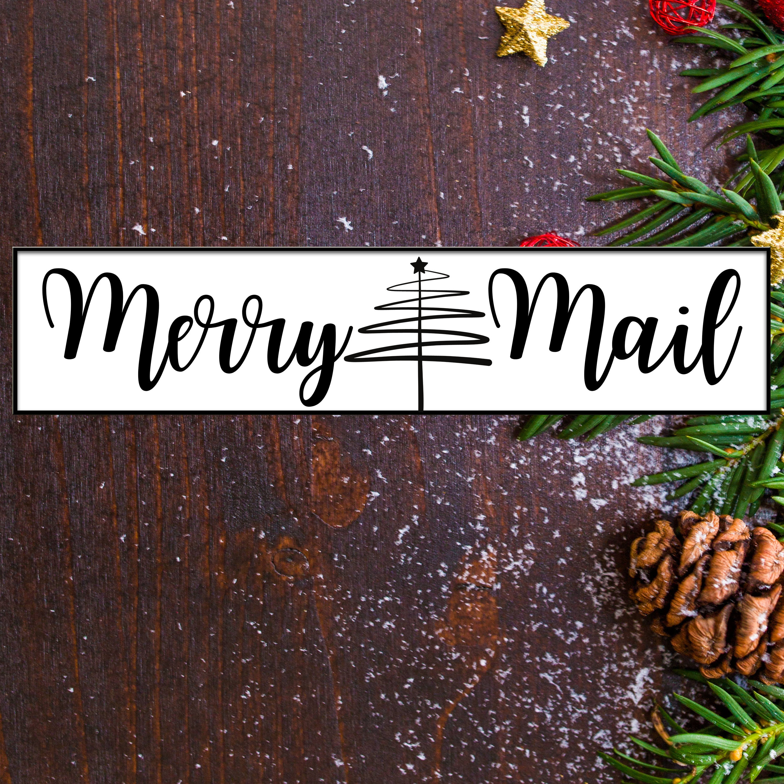 Merry Mail SVG File for Cricut, DIY Christmas Sign Digital Print ...