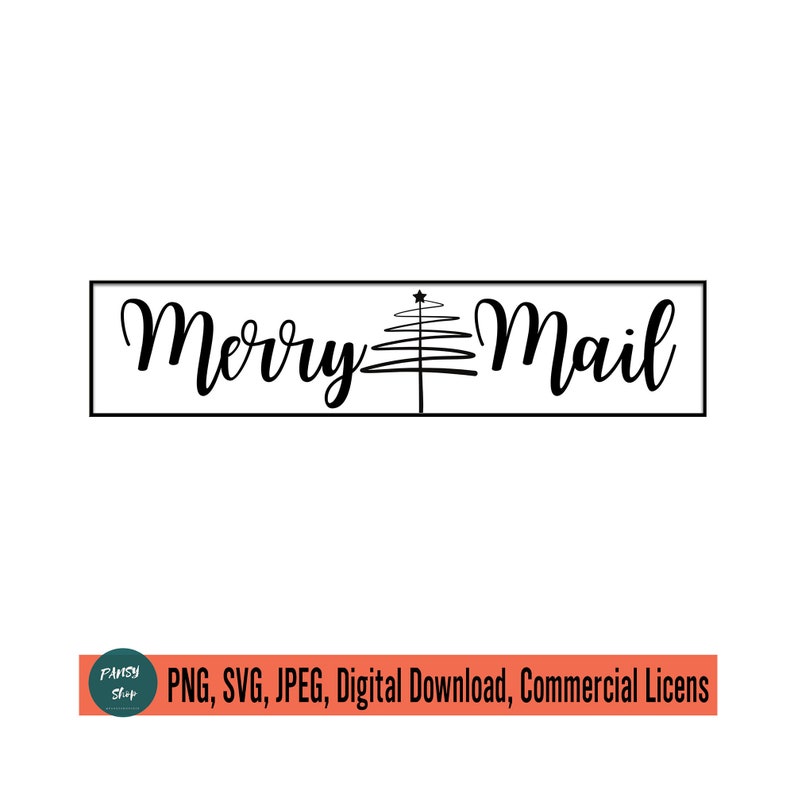 Merry Mail SVG File for Cricut, DIY Christmas Sign Digital Print ...