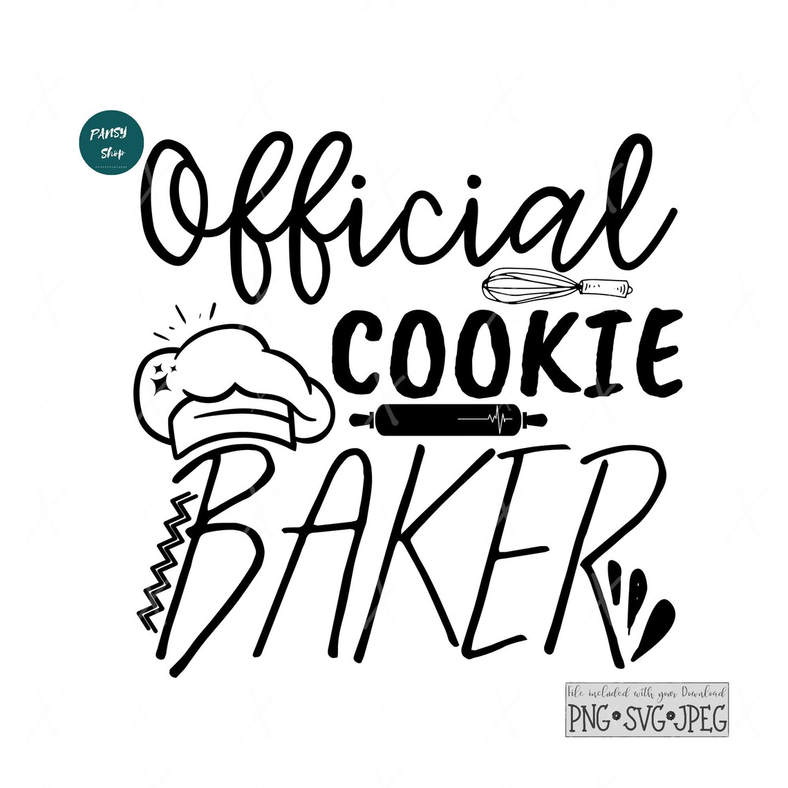 Official Cookie Baker SVG File for Cricut Pot Holder Svg - Etsy
