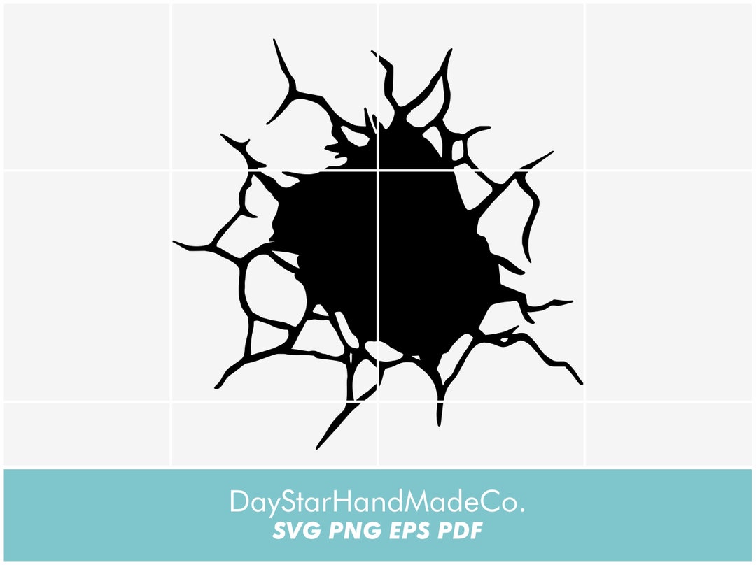 Broken Wall Design Svg Cut File. Wall Sticker. Crack Svg. - Etsy