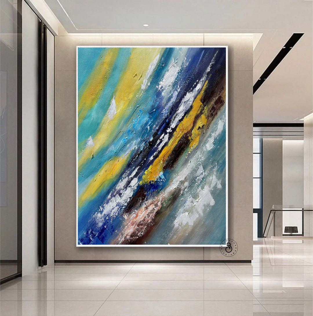 Beach Corner Huge Size Wall Art | Minimal Wall Decor | Blue Theme ...