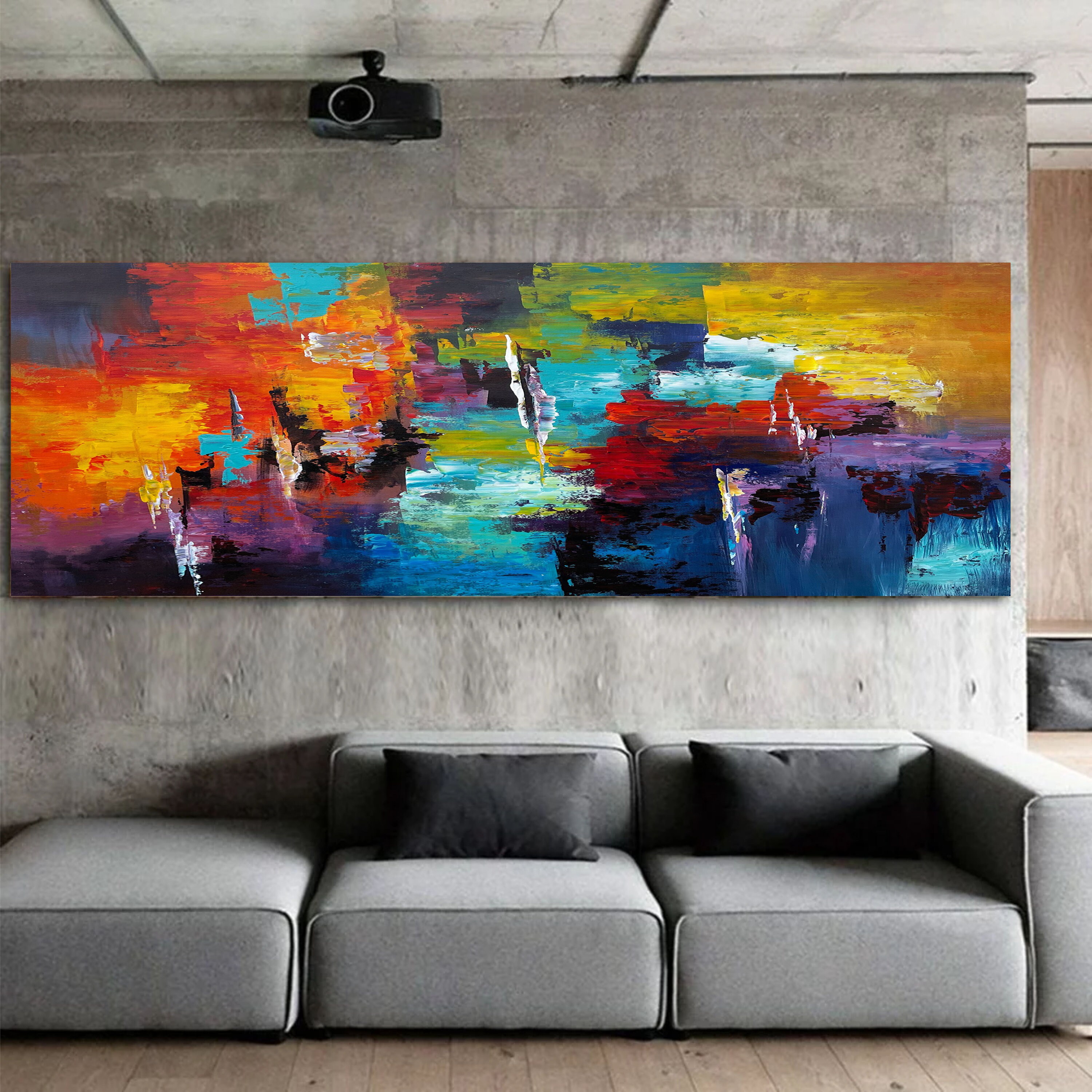 All Mix Bright Acrylic Color Abstract Handmade Painting on - Etsy Ireland