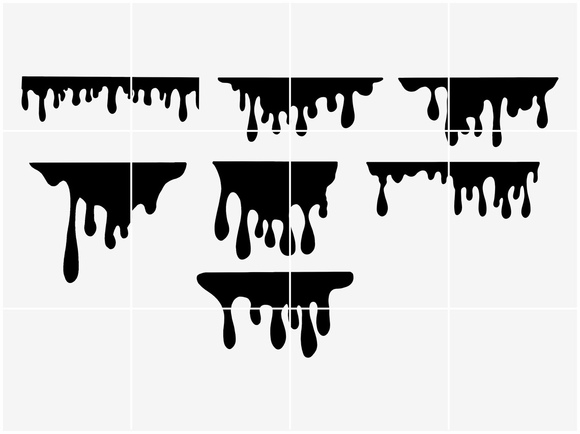 Dripping Svg Cut File. Snow Drip. Liquid Dripping. Blood | Etsy