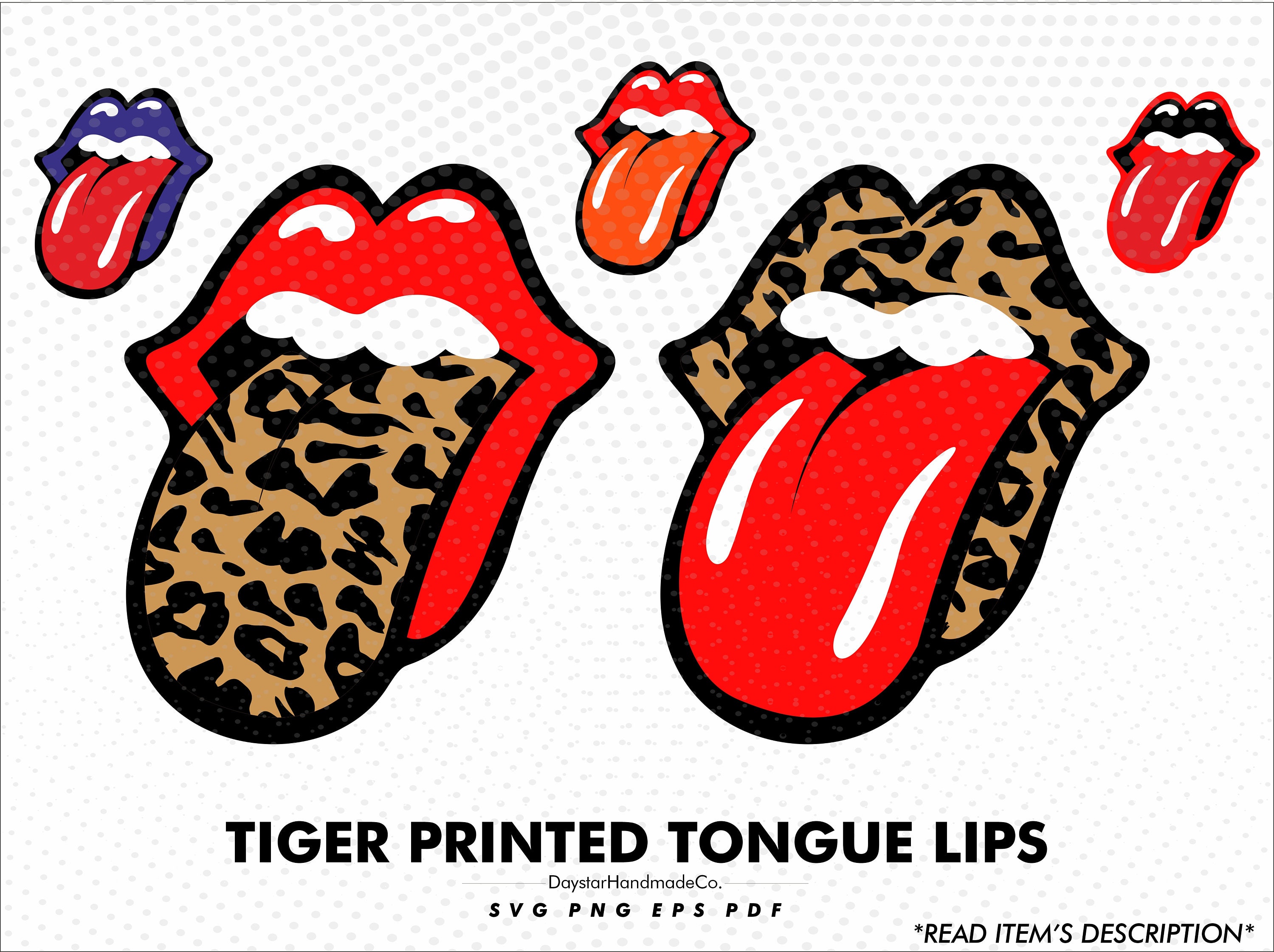 Tiger Printed Tongue Lips Svg Cut Files Halloween T-shirt - Etsy