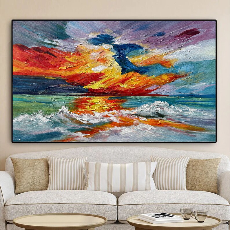Large Handmade Wall Painting on Canvas Huge Size Wall Art - Etsy
