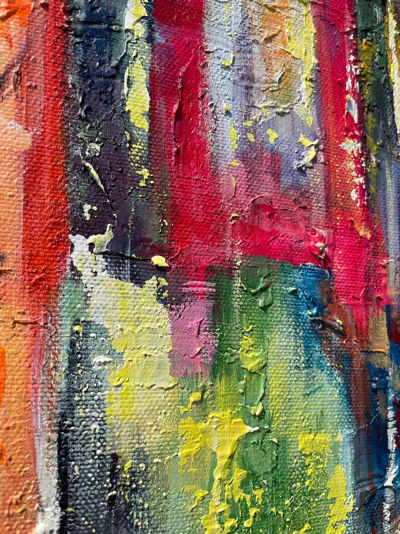 Abstract Colorful Wall Art Huge Size Wall Art With Heavy - Etsy